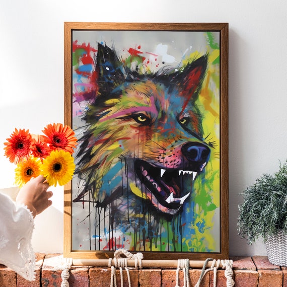Wolf Art Abstract