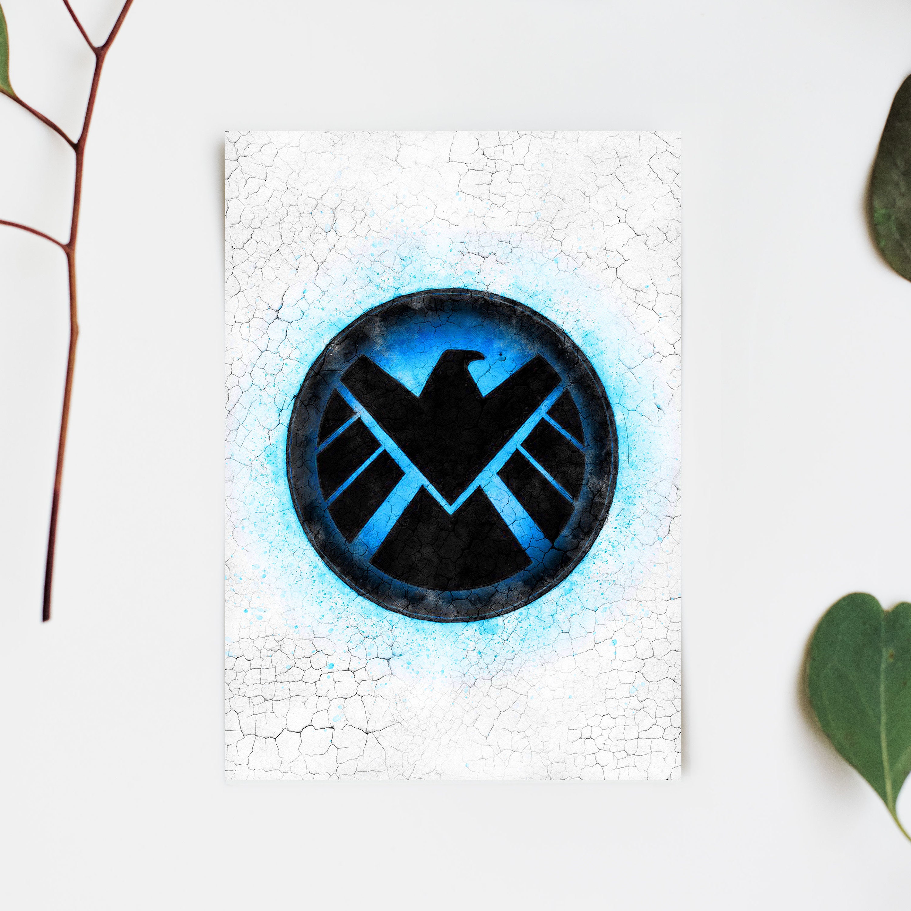 Agents of Shield Marvel Poster S.H.I.E.L.D Logo Wall Art | Etsy UK