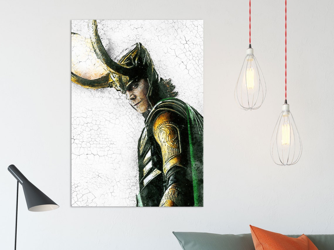 Loki Wall Art Print Tom Hiddleston the Avengers Endgame | Etsy