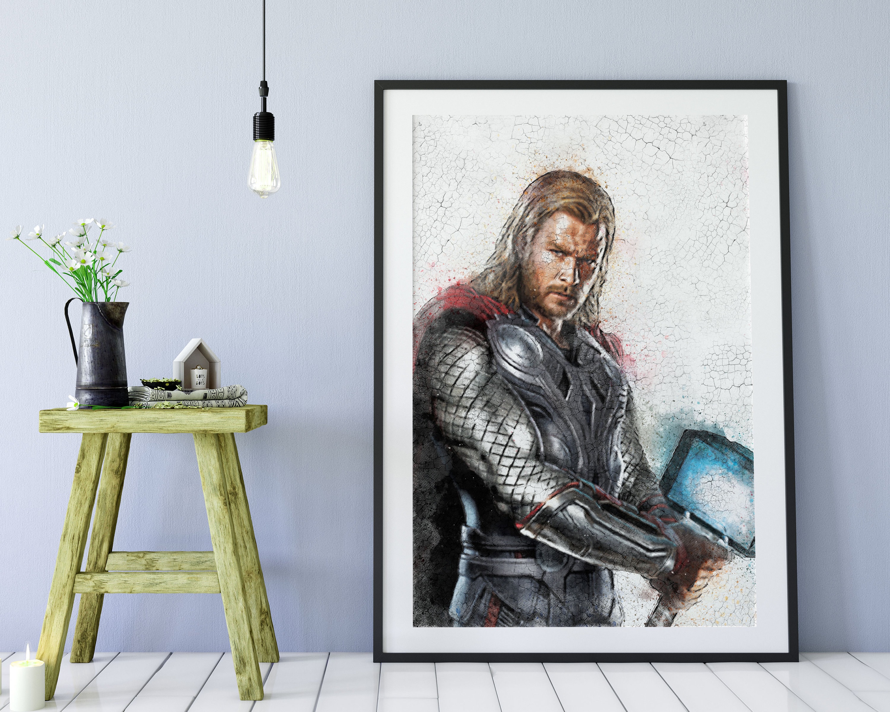 Thor Poster Marvel Avengers Superhero Fan Art Prints 100% | Etsy