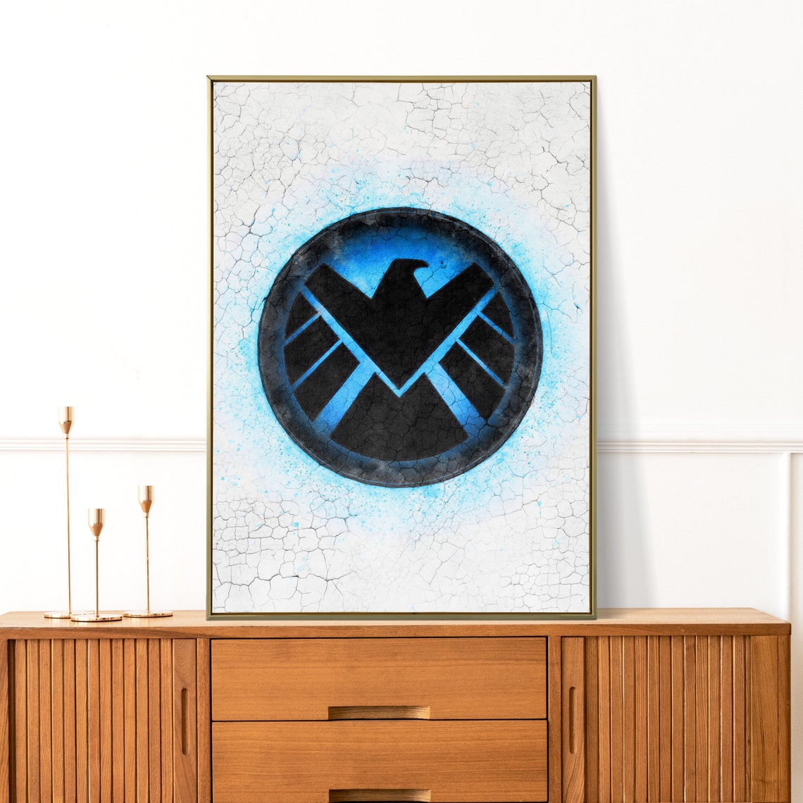 Agents of Shield Marvel Poster S.H.I.E.L.D Logo Wall Art | Etsy UK