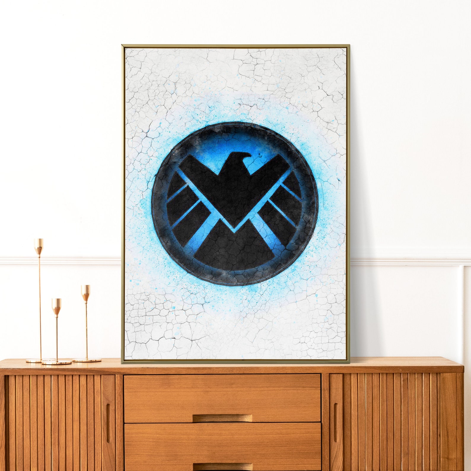 Agents of Shield Marvel Poster S.H.I.E.L.D Logo Wall Art | Etsy UK