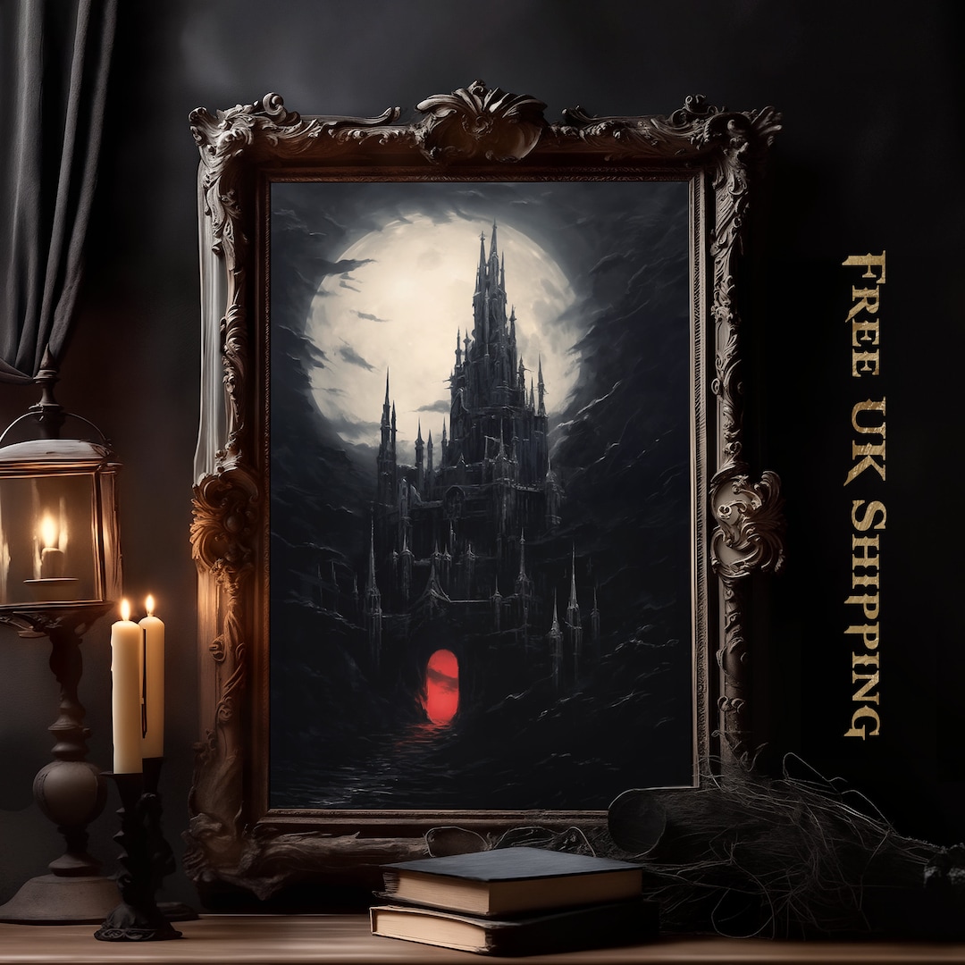 Vampire Castle Art Print: Dark Gothic Artwork Displaying - Etsy