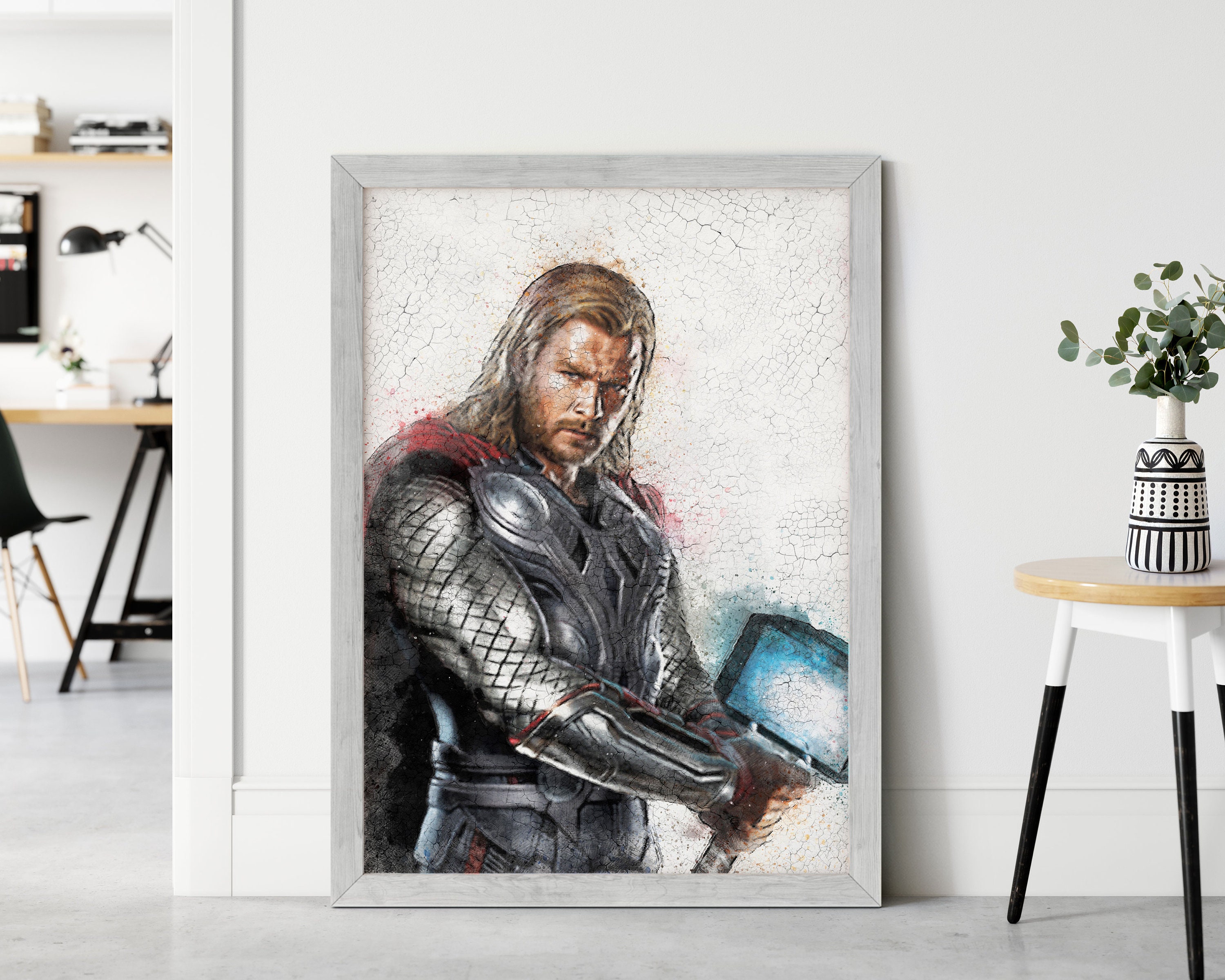 Thor Poster Marvel Avengers Superhero Fan Art Prints 100% | Etsy