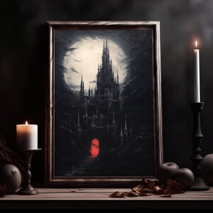 Vampire Castle Art Print: Dark Gothic Artwork Displaying - Etsy