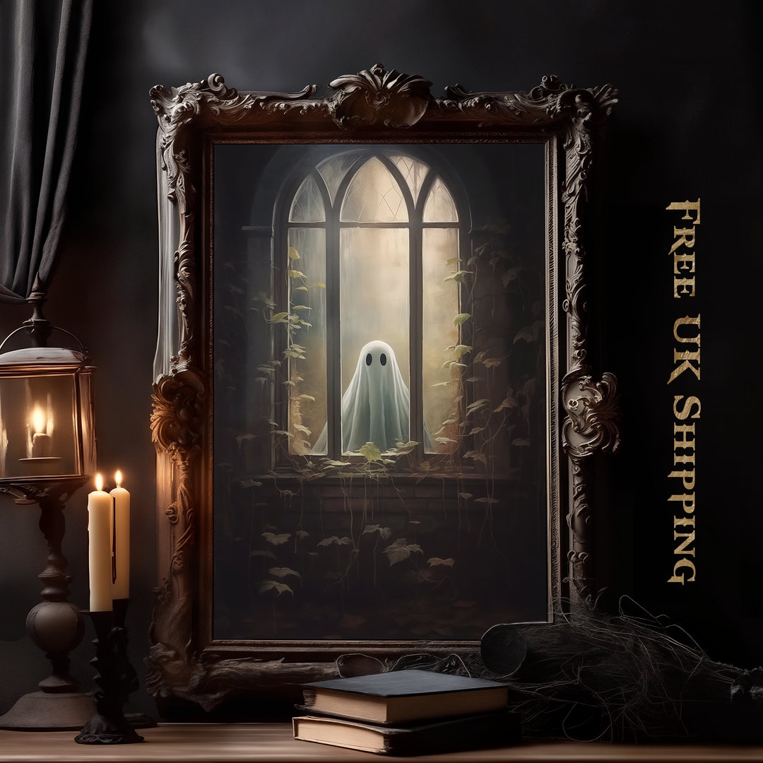 Ghost in the Window, Vintage Poster, Gothic Artwork, Art Poster Print ...