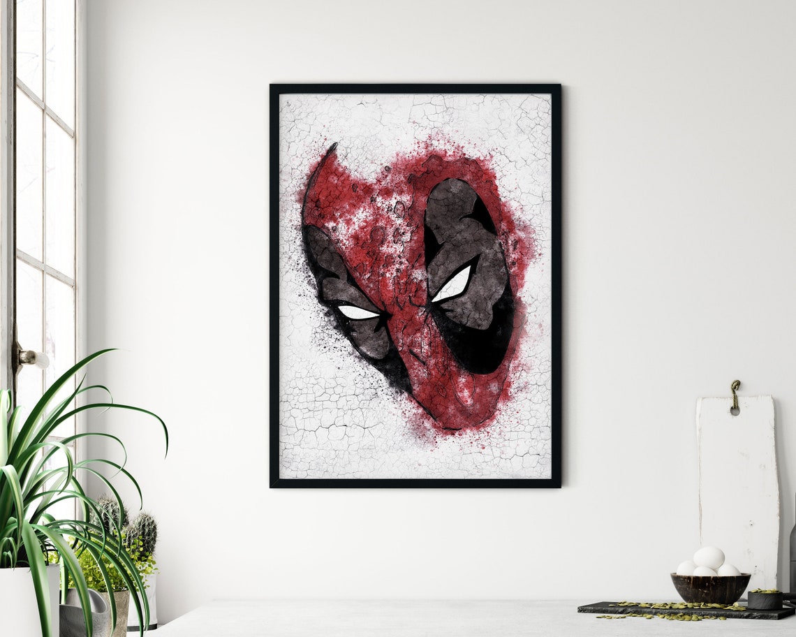 Deadpool Poster Graffiti Style Deadpool Wall Decor on 100% | Etsy