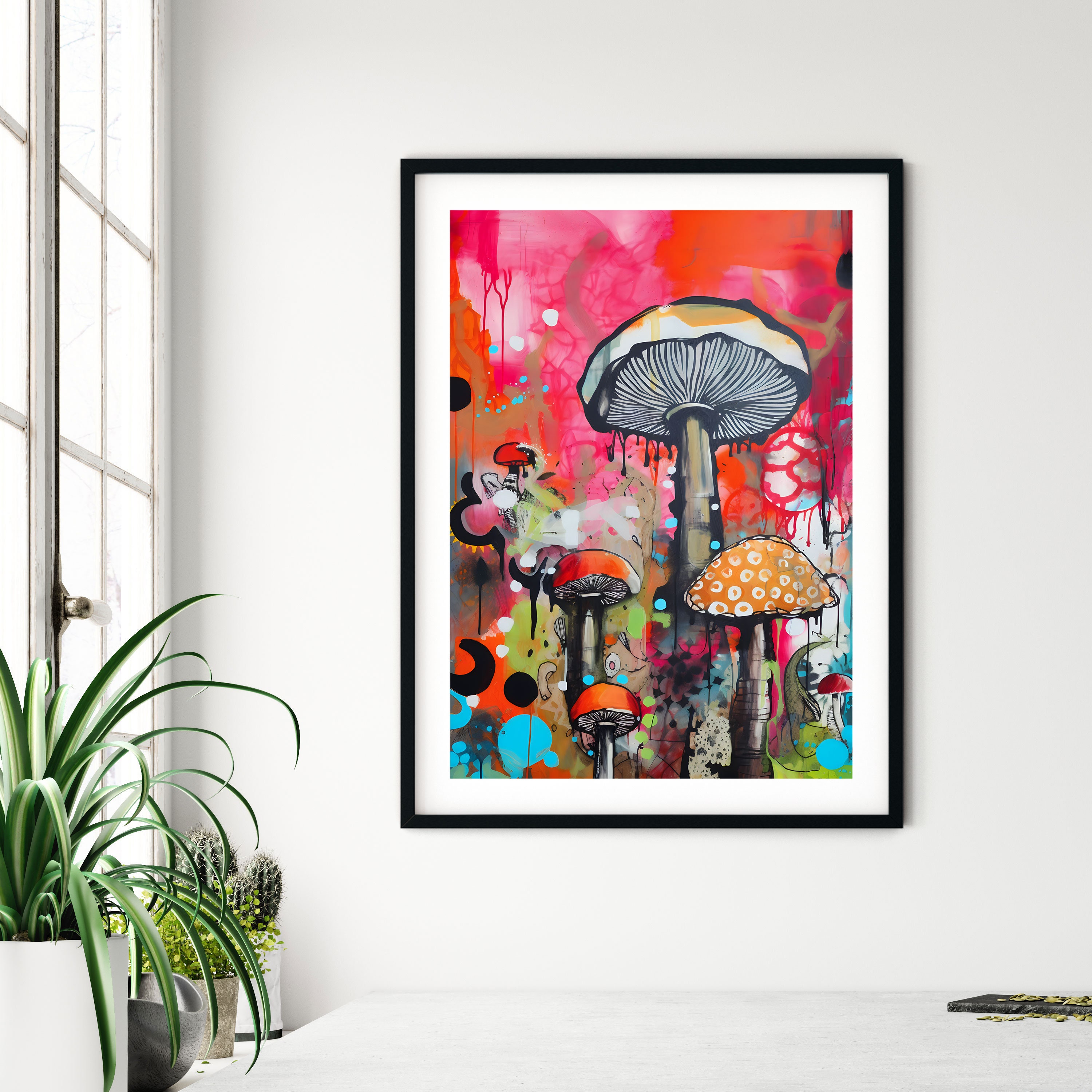 Abstract Mushroom Painting