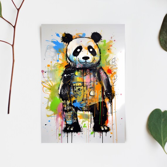 Abstract Panda Drawing