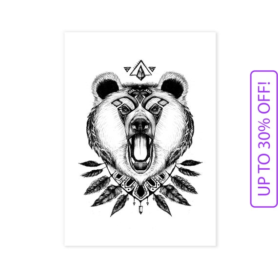 Native American Bear Tattoo