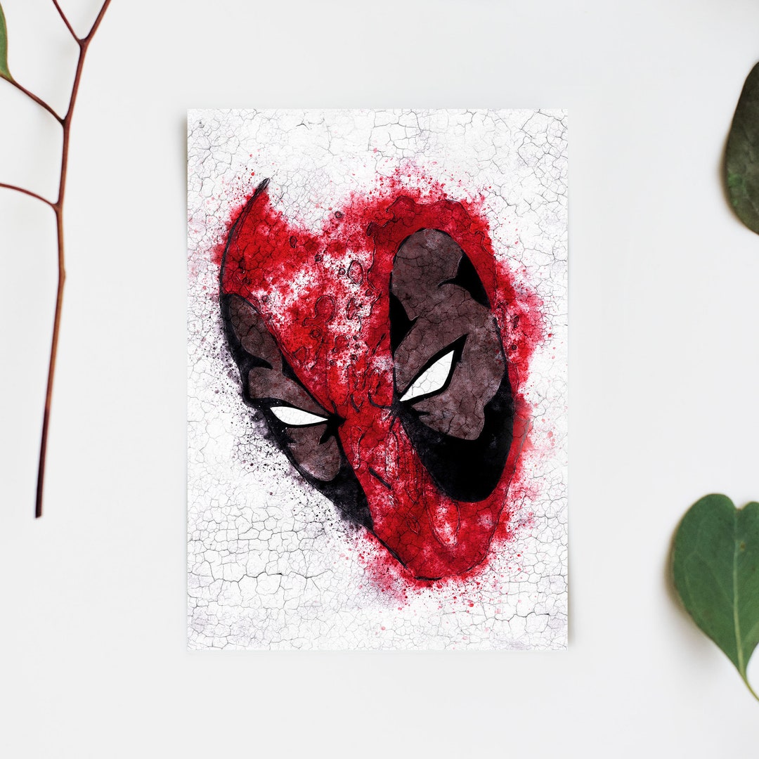 Deadpool Poster Graffiti Style Deadpool Wall Decor, Marvel Universe ...
