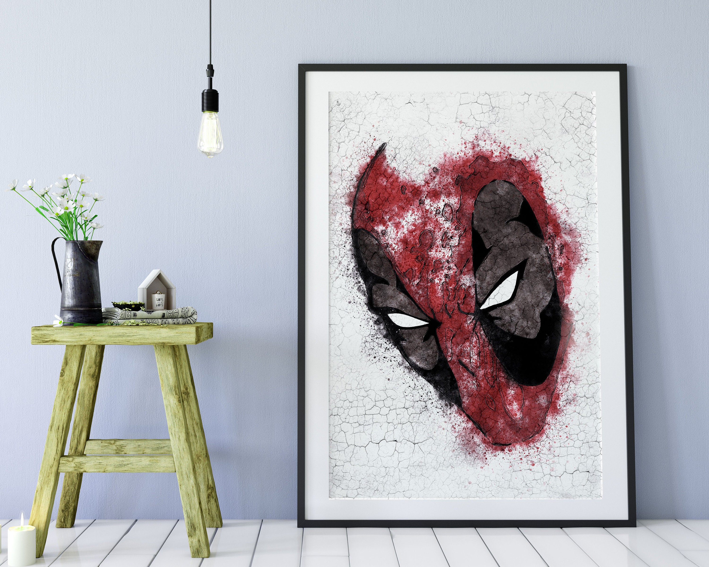 Deadpool Poster Graffiti Style Deadpool Wall Decor on 100% | Etsy