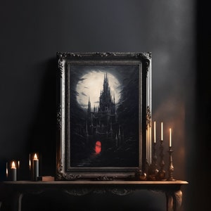 Vampire Castle Art Print: Dark Gothic Artwork Displaying - Etsy
