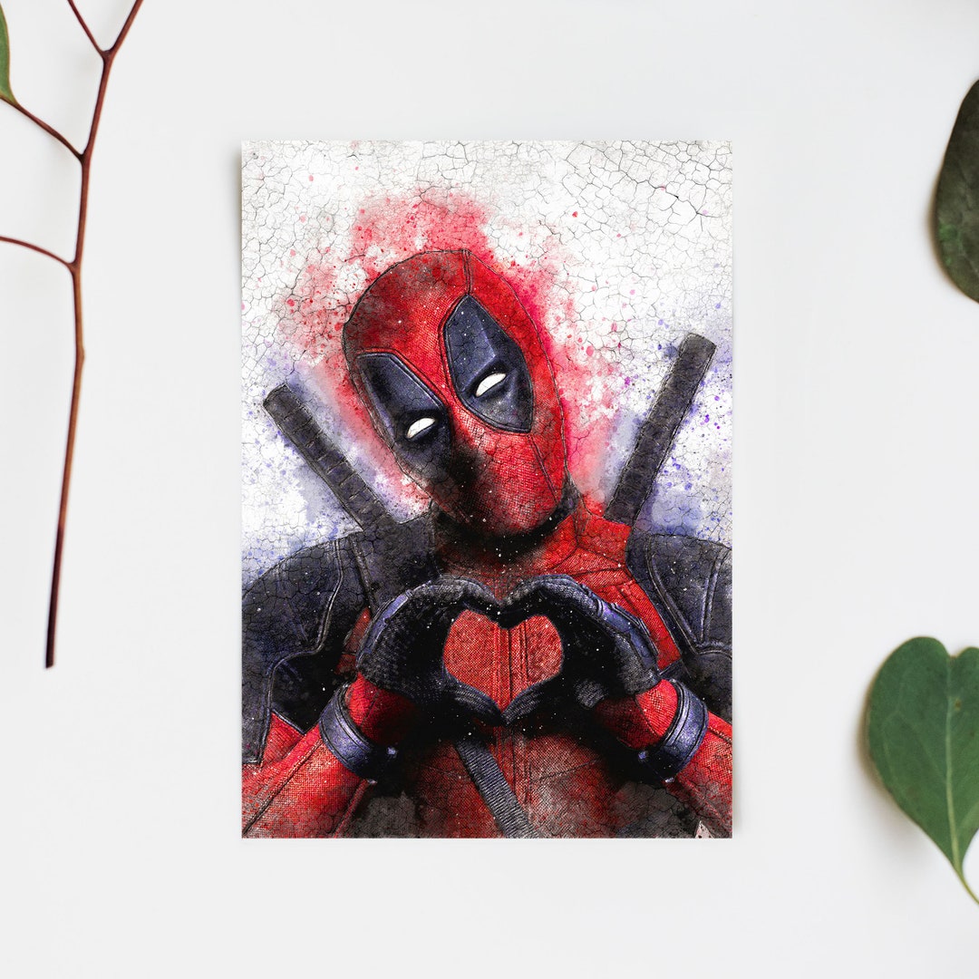Deadpool Love Poster Marvel Fine Art Print Deadpool - Etsy UK