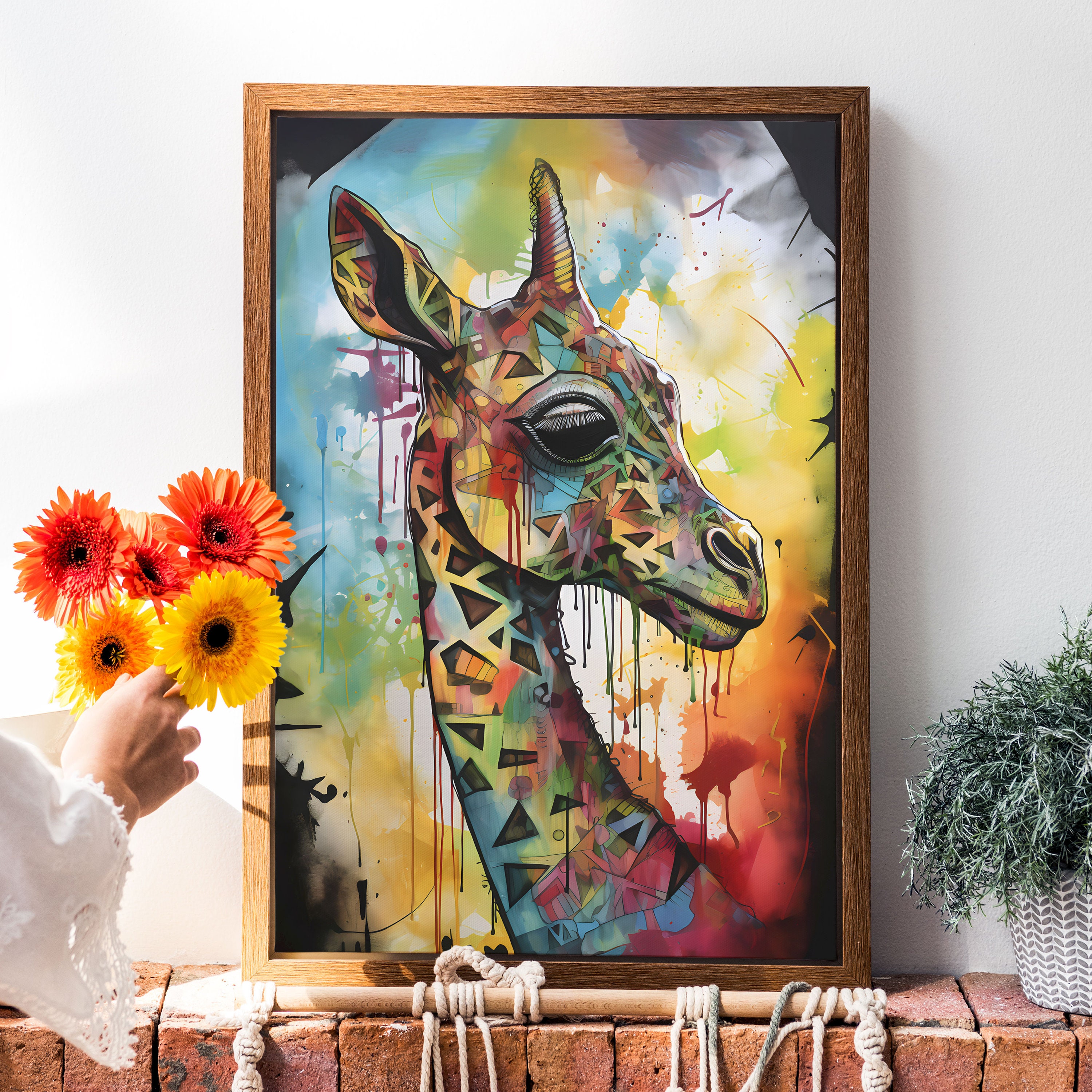 Giraffe Abstract Art