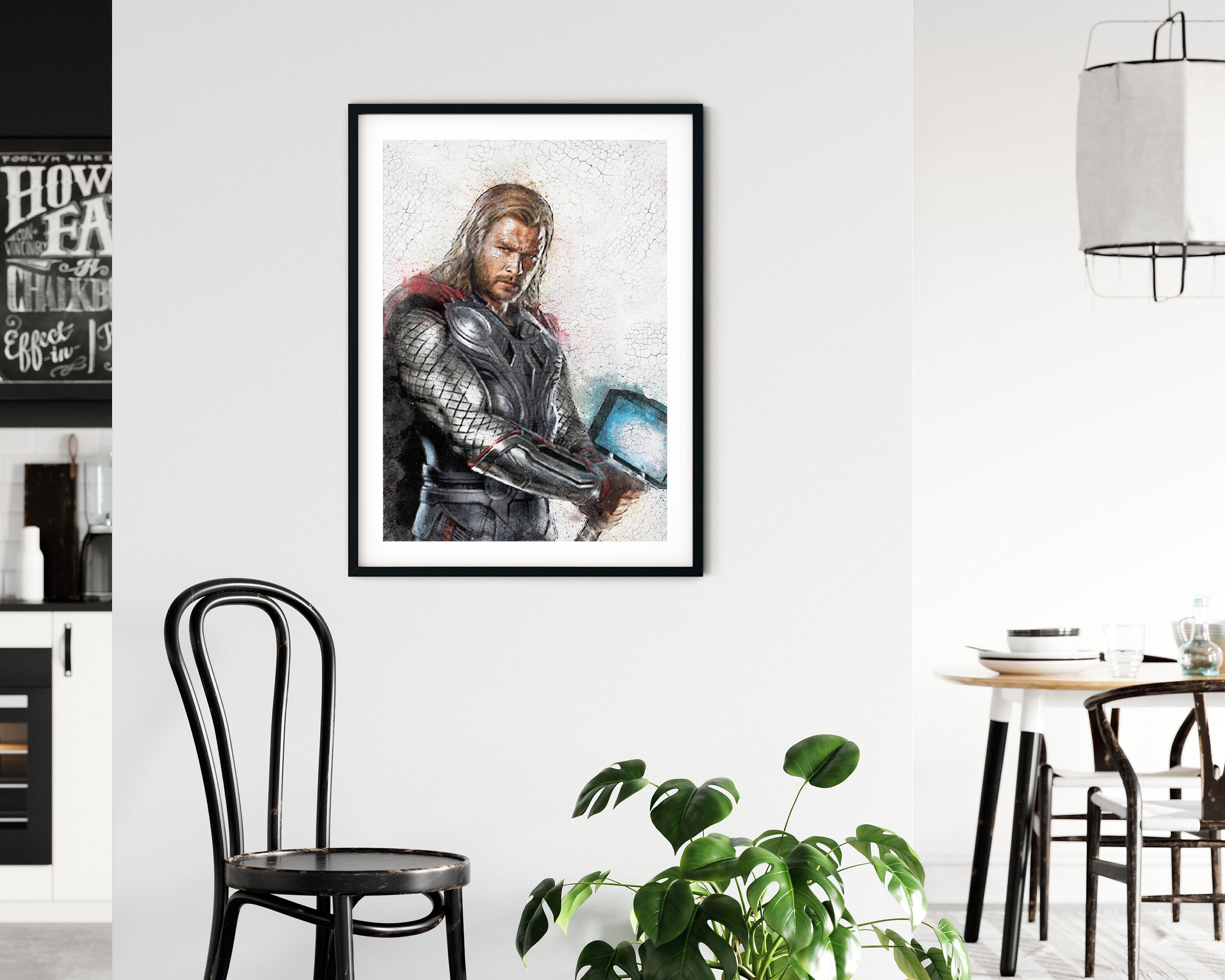 Thor Poster Marvel Avengers Superhero Fan Art Prints 100% | Etsy