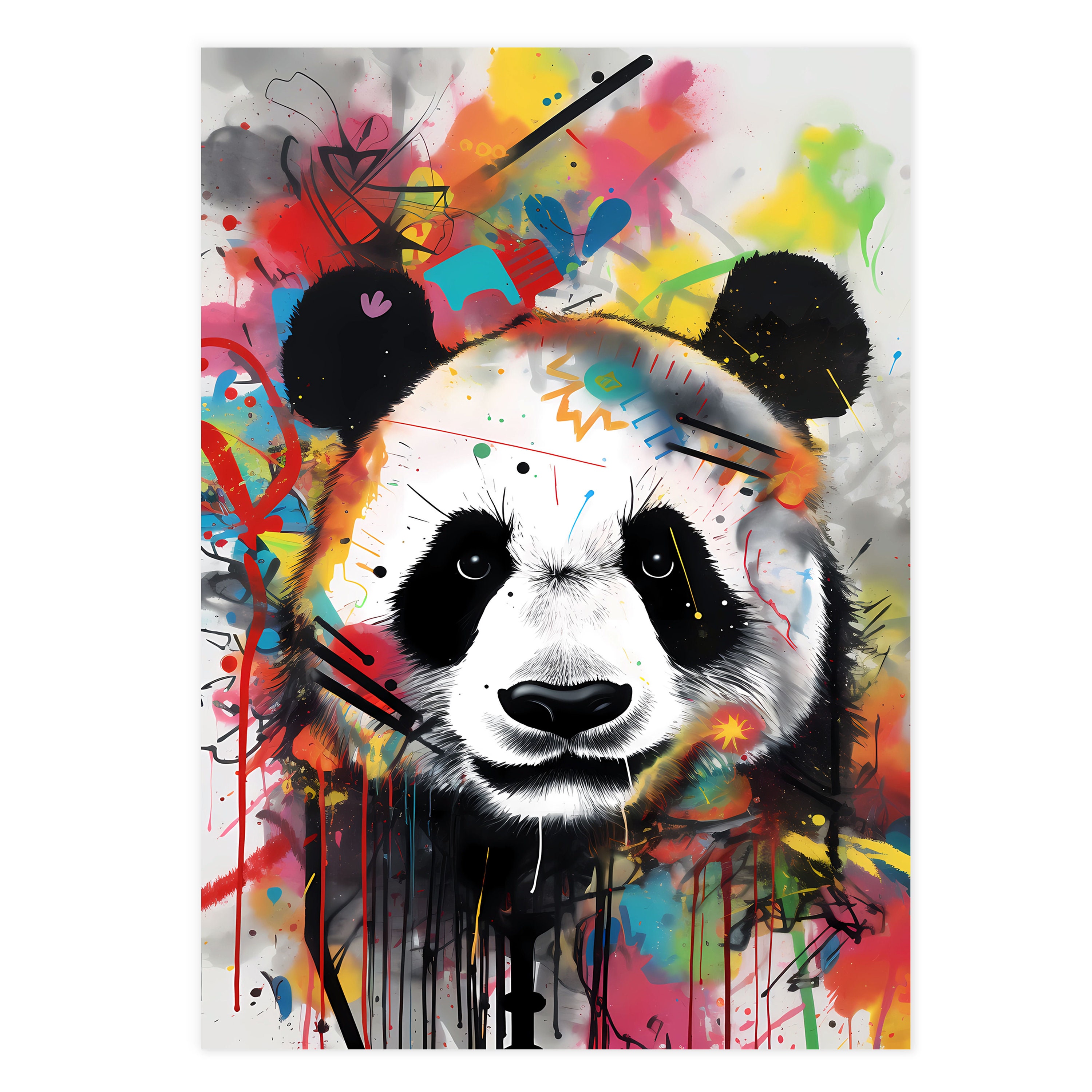 Abstract Panda Drawing