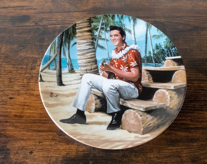 Elvis Presley blue Hawaii Plate Vintage Elvis - Etsy