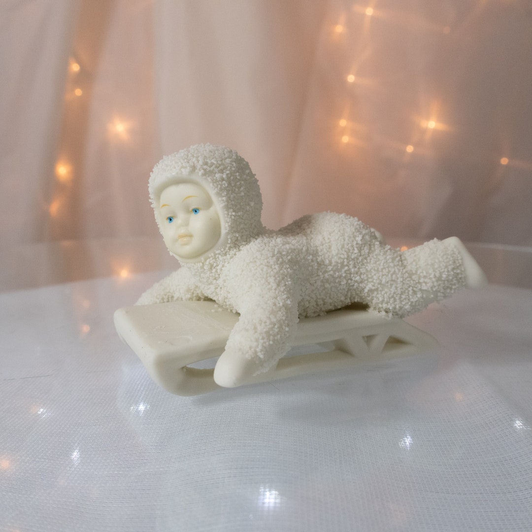 Snowbaby Snow Sledding Figurine Boxed Dept 56 Starlight Games ...
