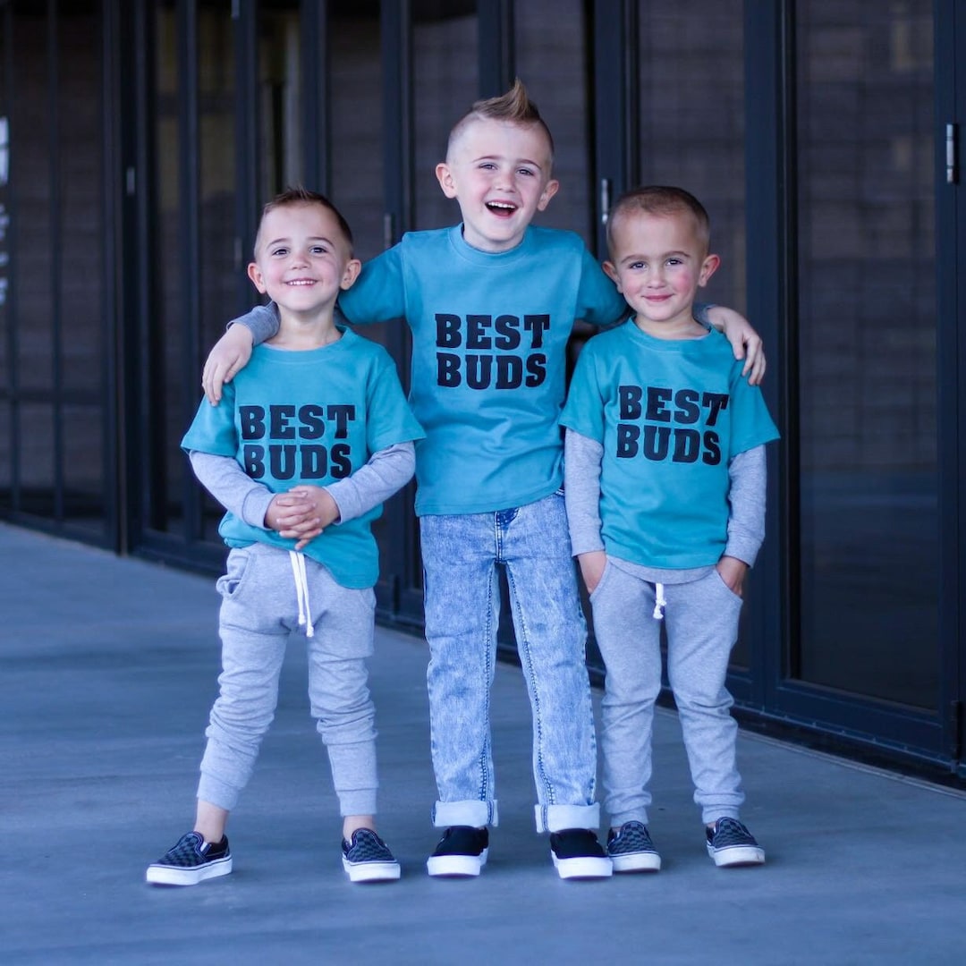 Best Buds Sibling Toddler & Kids Tee | Toddler Shirt | Trendy Graphic ...