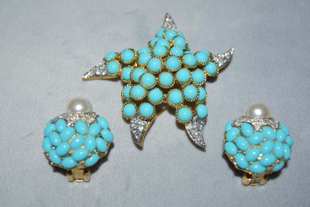 Kenneth Jay Lane Vintage Collectible Designer Brooch, Spectacular Star ...