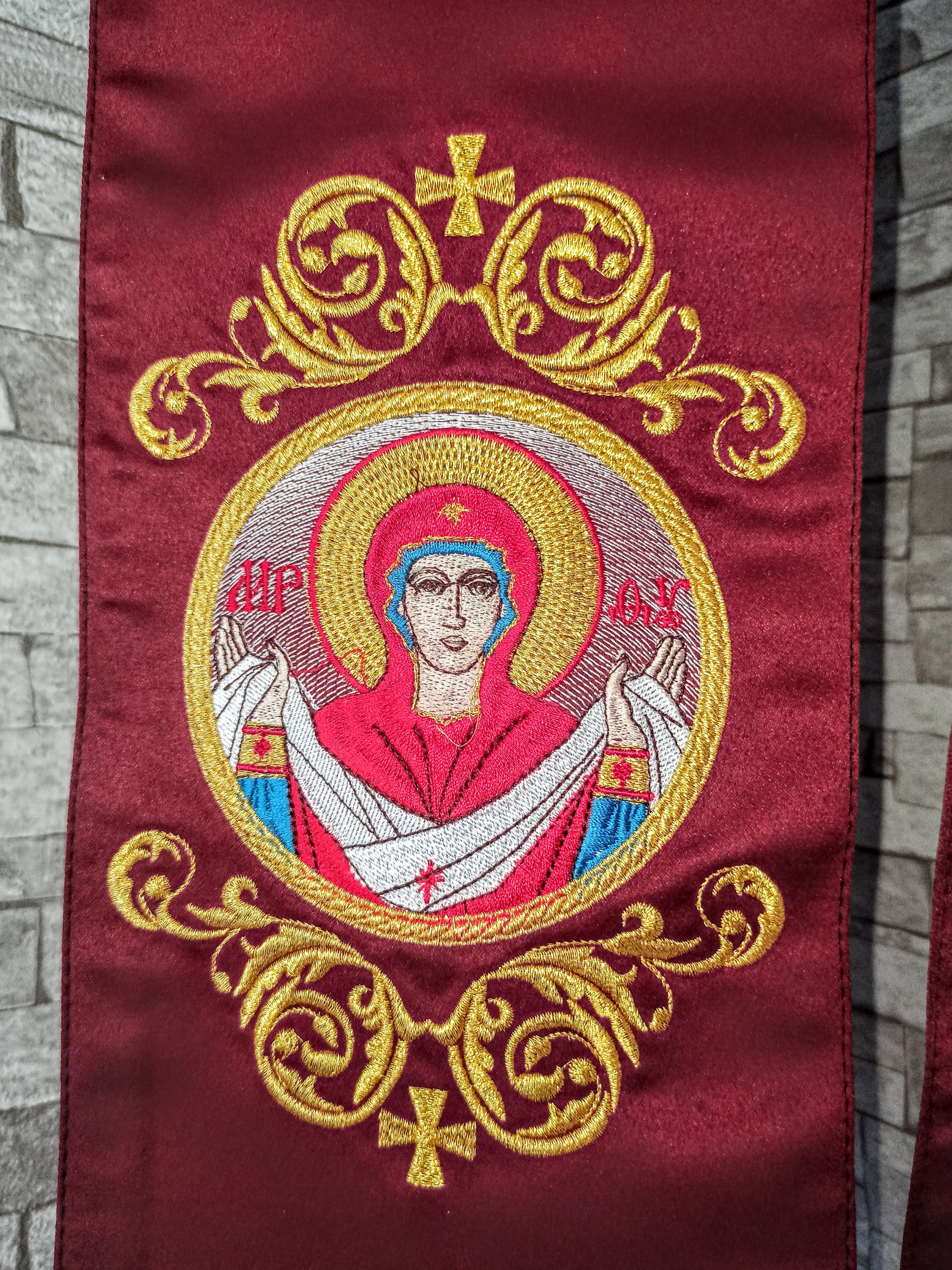 Fully Embroidered Gospel Bookmarks Set for Orthodox Church. Embroidered ...