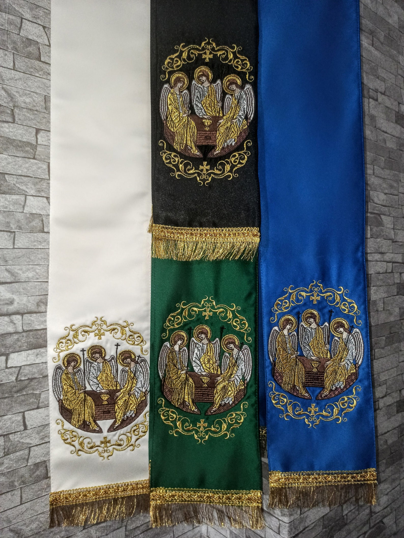 Embroidered Gospel Bookmarks, Set for Orthodox Church. Embroidered ...