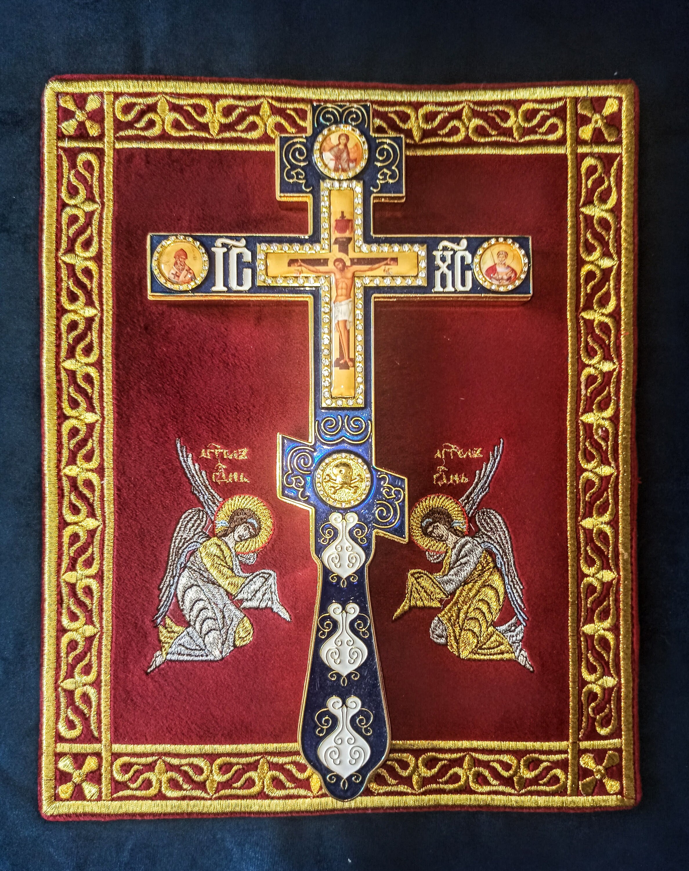 Cross Napkin for the Holy Table. ECCLESIASTICAL COVERS. Orthodox Napkin ...