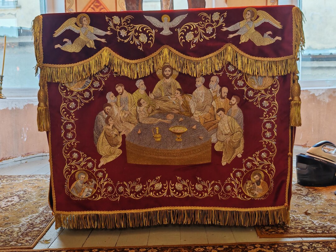 Holy Altar Cover. Embroidered Altar Vestments. Byzantine Orthodox ...