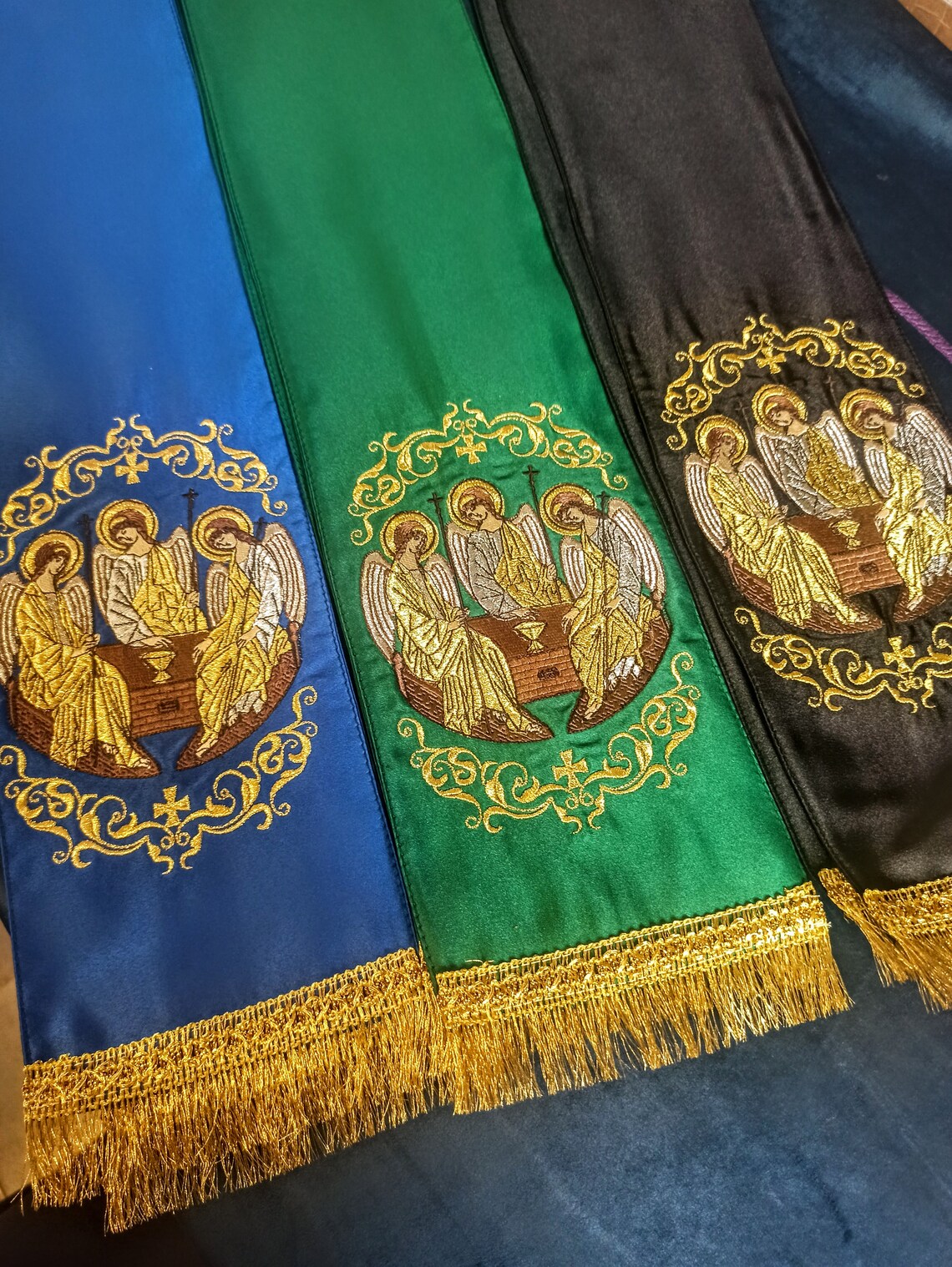 Embroidered Gospel Bookmarks, Set for Orthodox Church. Embroidered ...