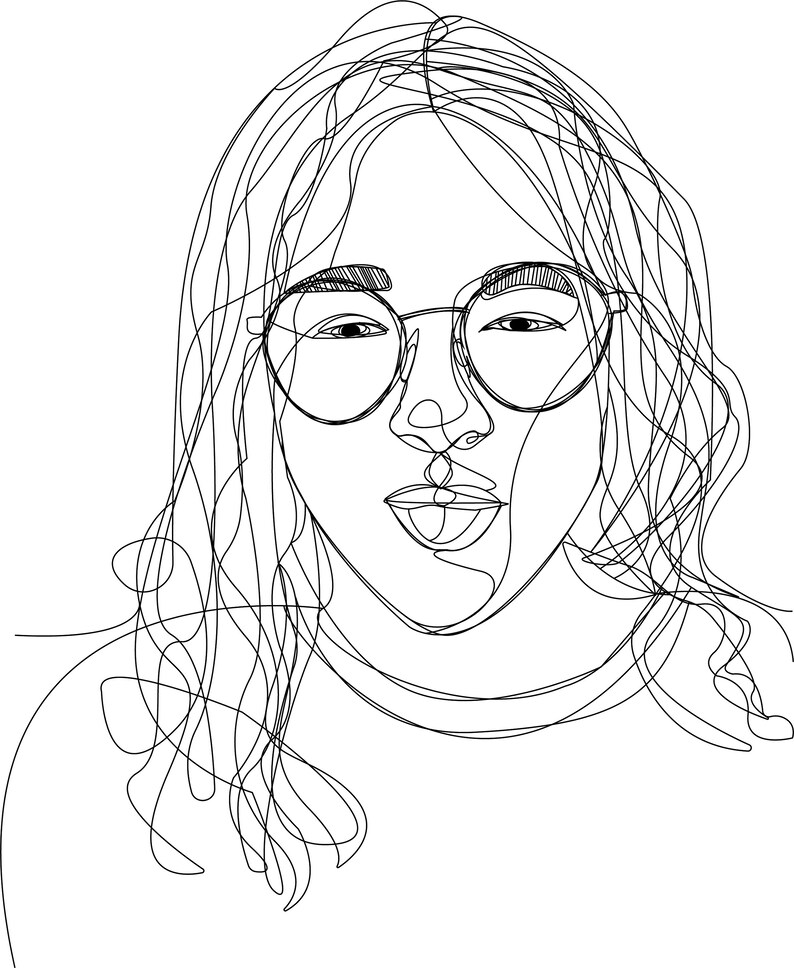 Custom Line Drawing Portrait | Etsy