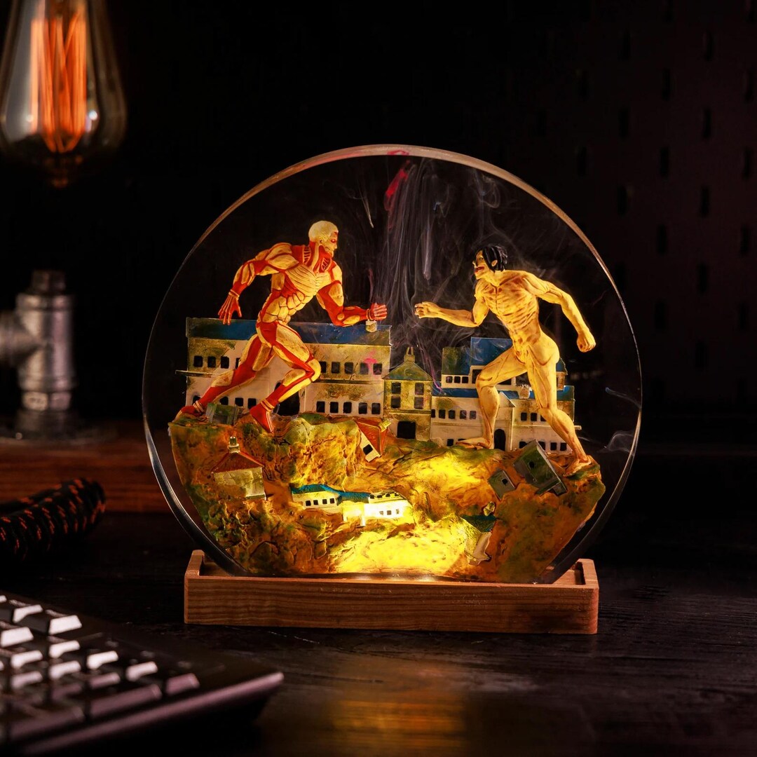 Tit.a/n A.tt\ack Resin Lamp, Epoxy Lamp, Custom Night Light ...