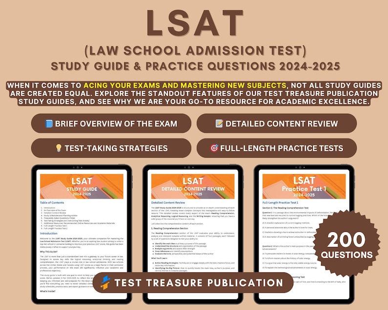 LSAT Study Guide 2024-2025: In-depth Content Review, Practice Tests ...