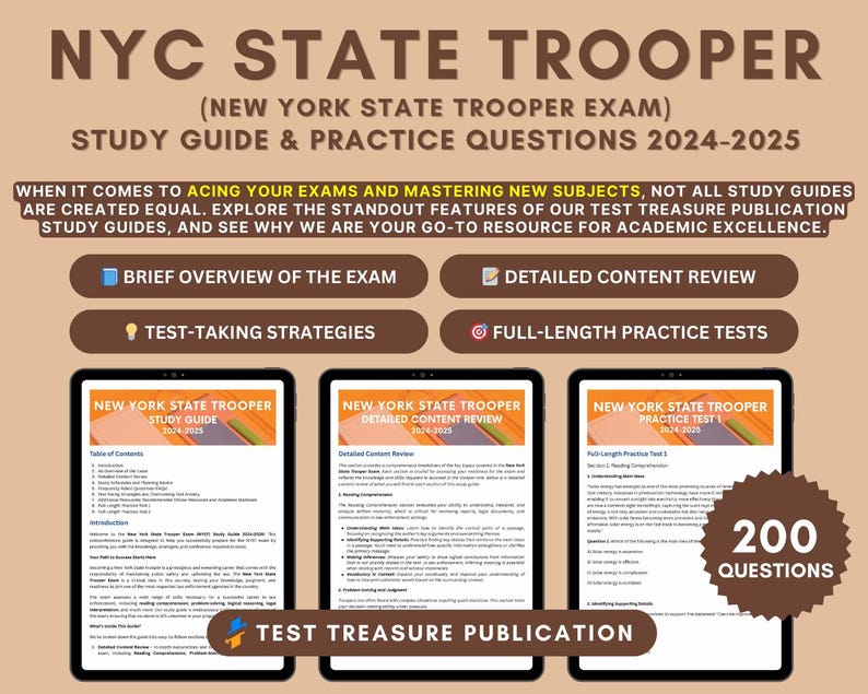 New York State Trooper Exam Prep 2024-2025: In-depth Content Review ...