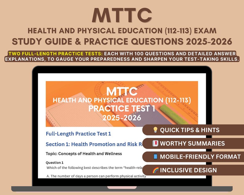 MTTC Health & Physical Education Study Guide: Michigan Teacher ...