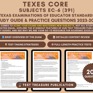 Texes Core Subjects EC-6 Exam Study Guide 2023-2024: In-depth Content ...
