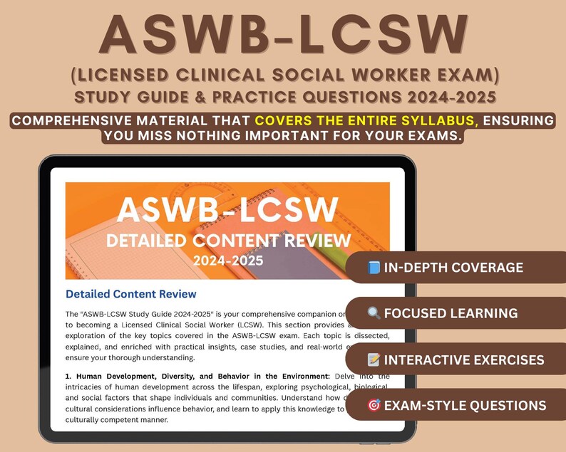 ASWB-LCSW Exam Prep 2024-25: Study Guide for Clinical Social Work ...