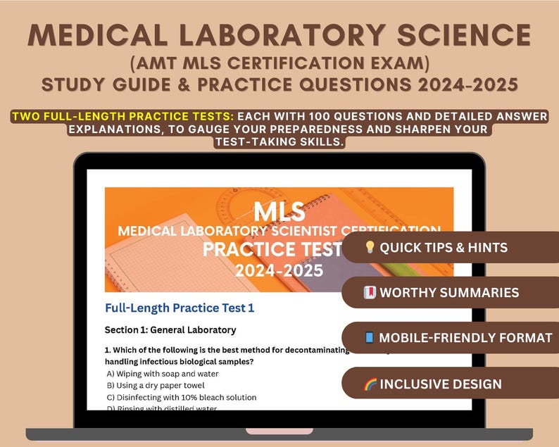 Medical Laboratory Scientist Study Guide 2024-2025: AMT MLS ...