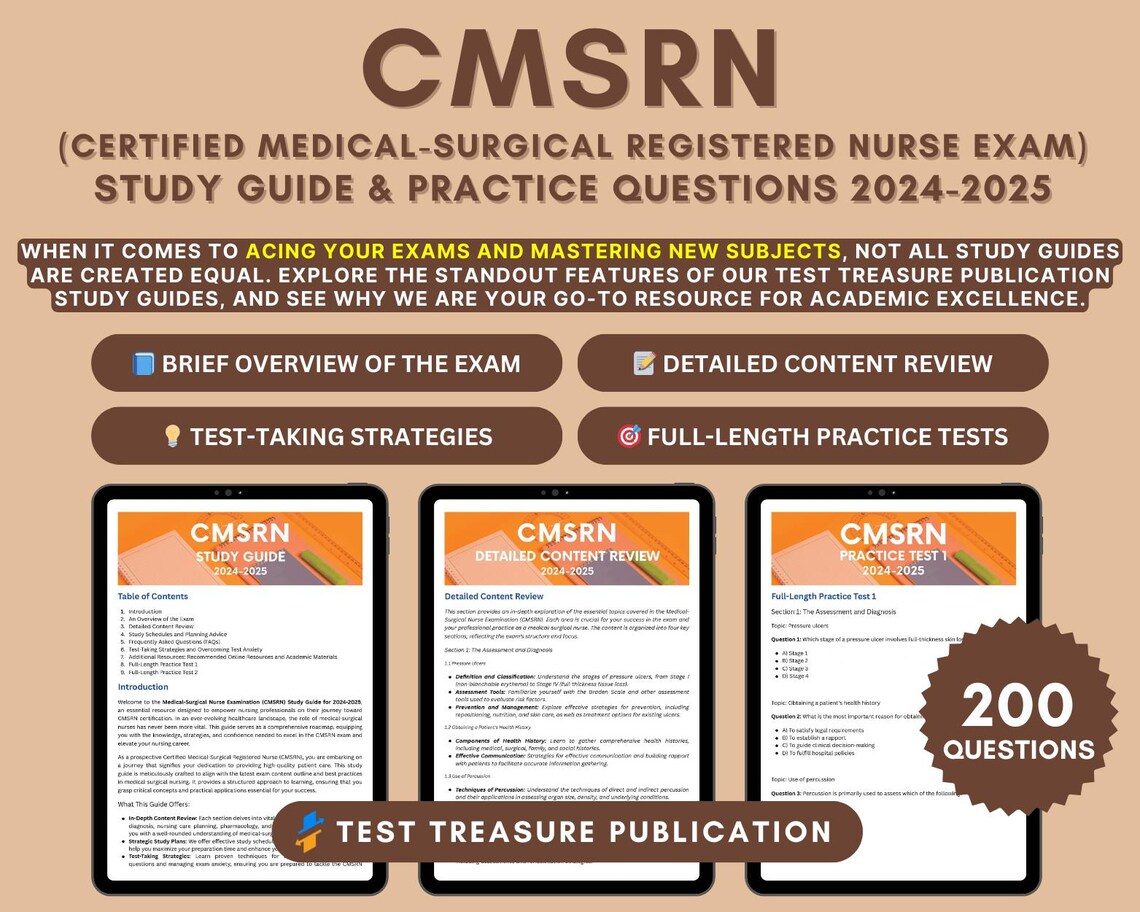 CMSRN Exam Prep 2024-2025: In-depth Content Review, Practice Tests ...