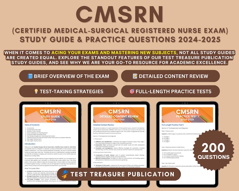 CMSRN Exam Prep 2024-2025: In-depth Content Review, Practice Tests ...