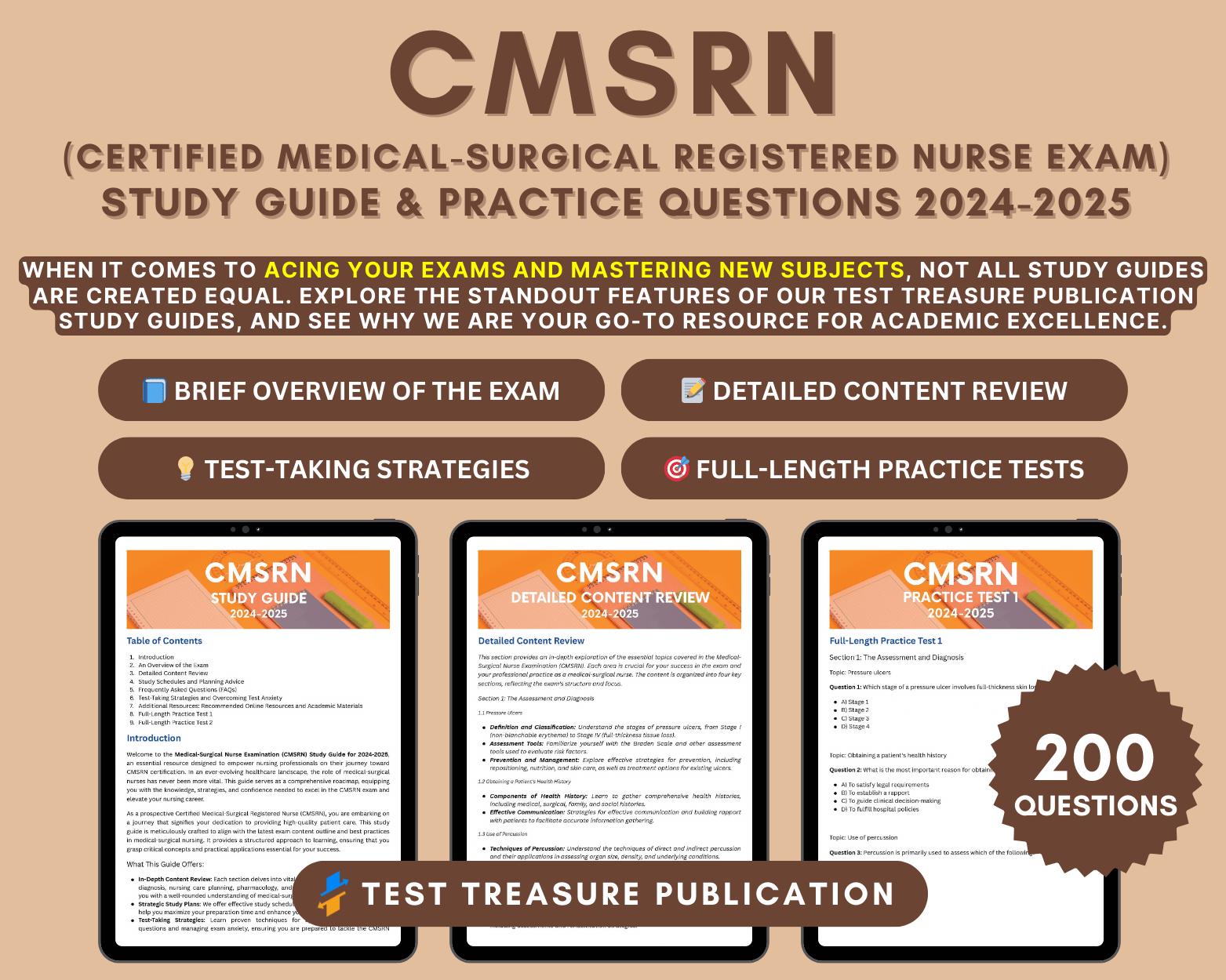 CMSRN Exam Prep 2024-2025: In-depth Content Review, Practice Tests ...