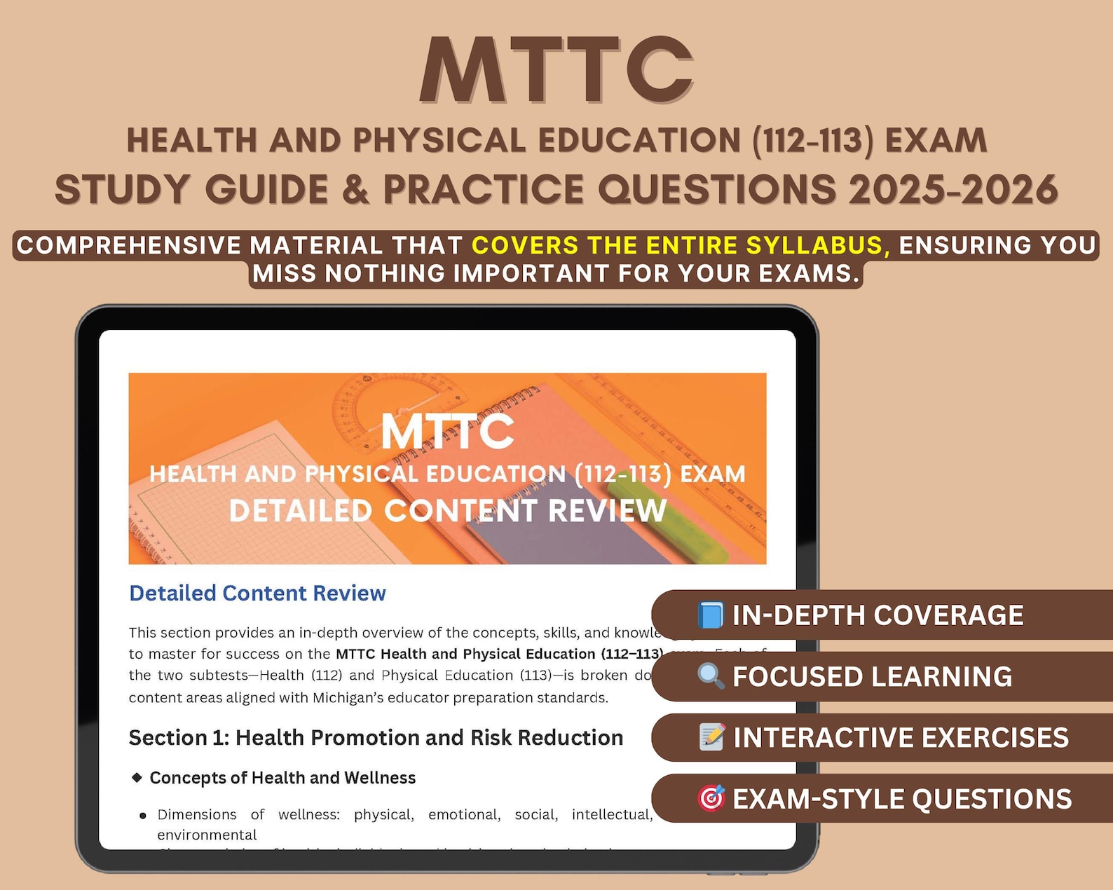 MTTC Health & Physical Education Study Guide: Michigan Teacher ...