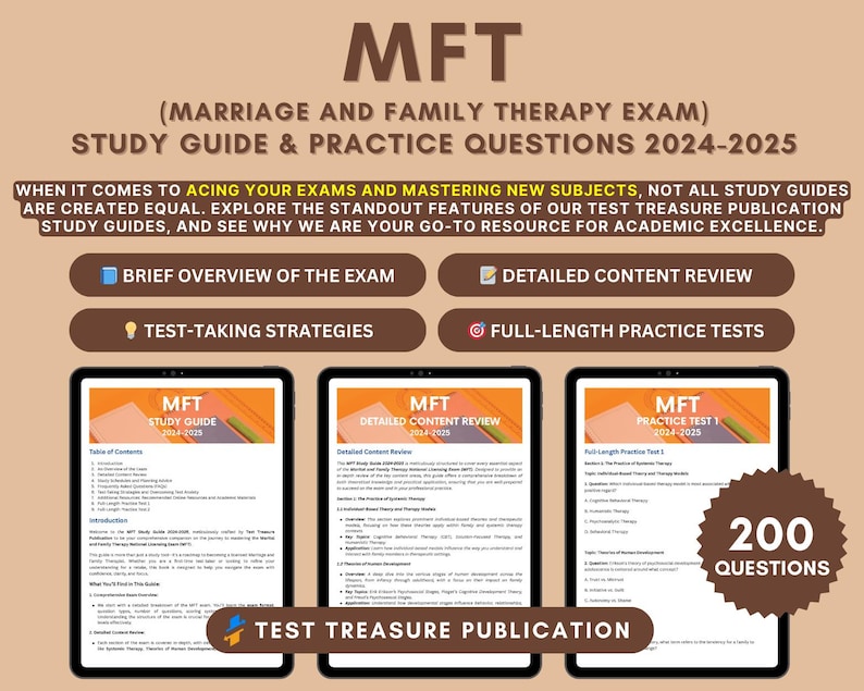 MFT Study Guide 2024-2025: In-depth Content Review, Practice Tests ...