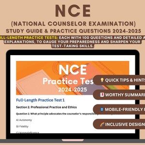 NCE Study Guide 2024–2025: Certified Counselor Exam Prep With In-depth ...