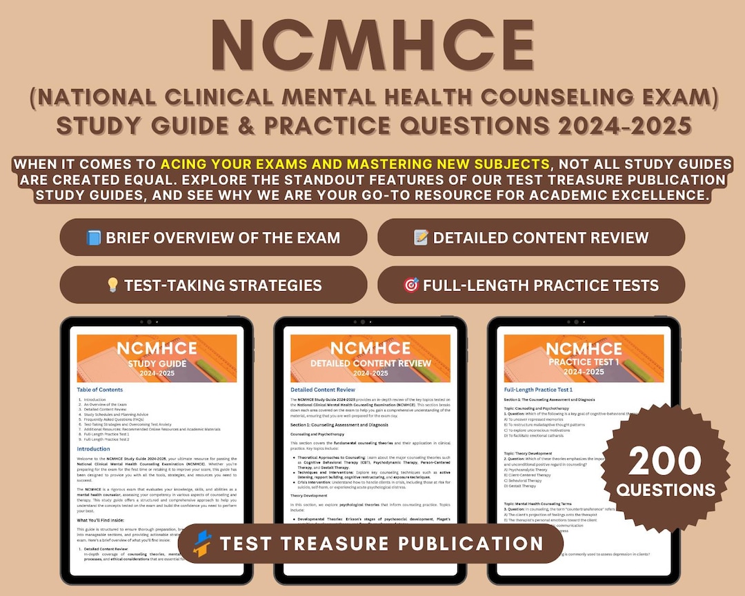 NCMHCE Study Guide 2024-2025: Pass National Clinical Mental Health ...