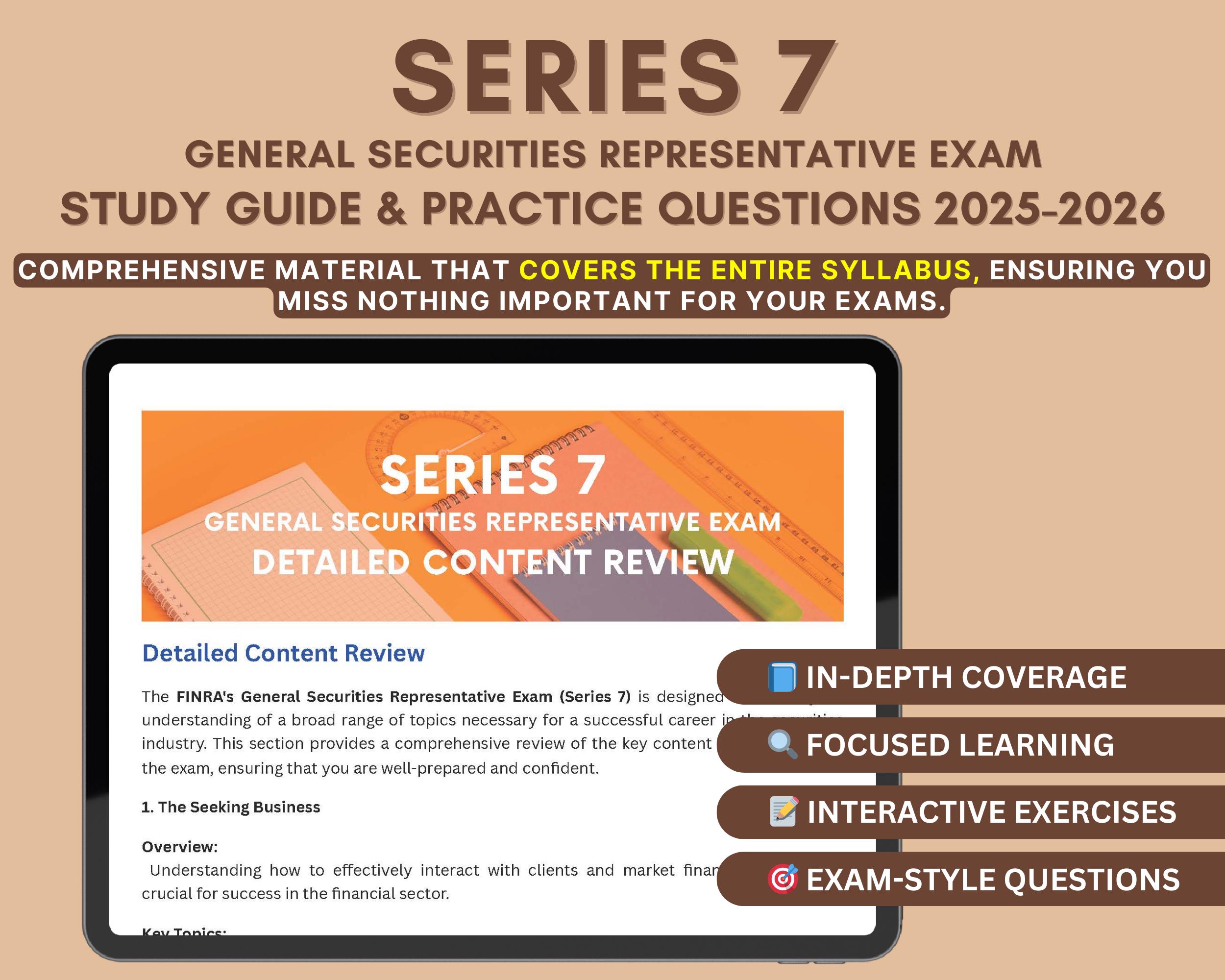 Series 7 Exam Prep Book 2025-2026: FINRA Study Guide & Practice Tests ...