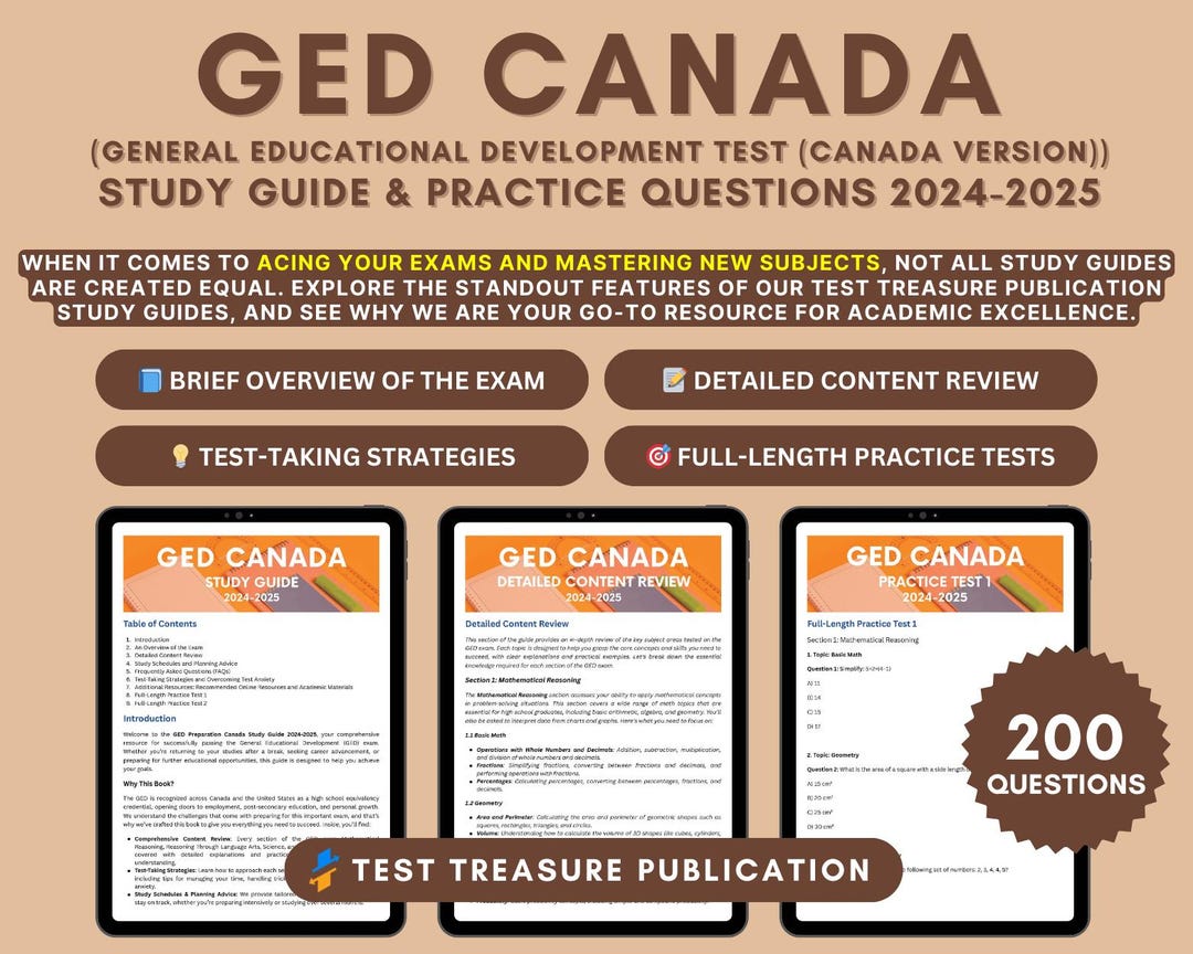GED Canada Exam Study Guide 2024-2025: In-depth Content Review ...