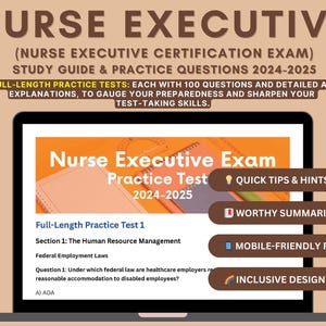 Nurse Executive Exam Study Guide 2024-2025: ANCC Certification With In ...