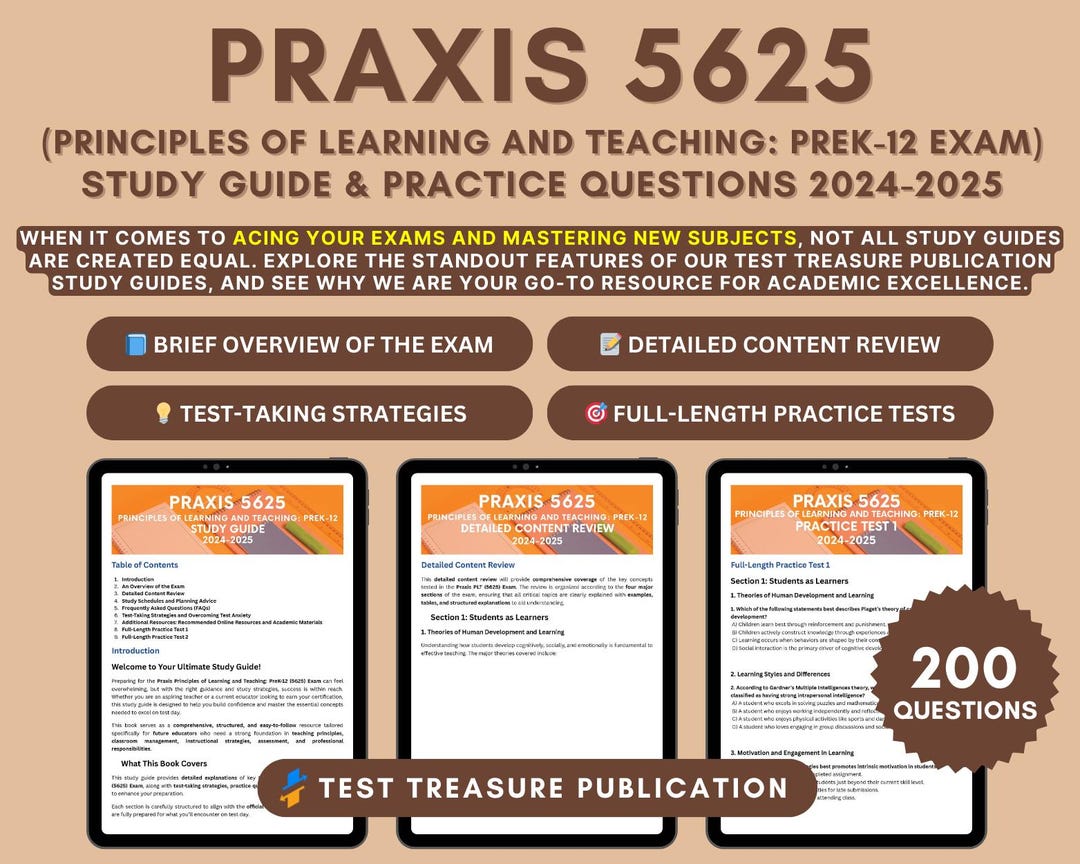 Praxis Principles of Learning and Teaching Prek-12 (5625) Study Guide ...