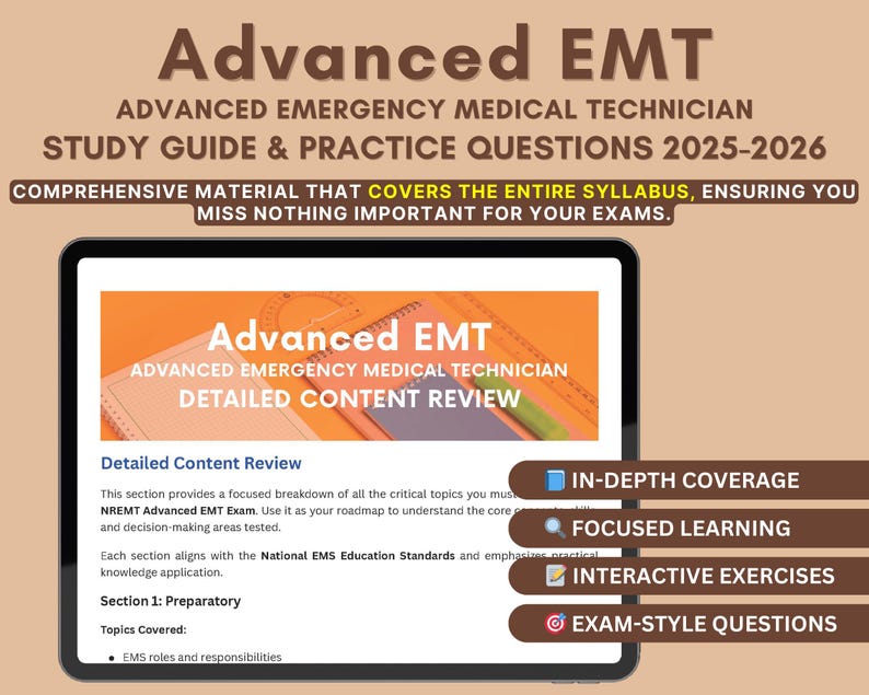 AEMT Exam Study Guide 2025-2026: NREMT Certification Prep, 2 Practice ...